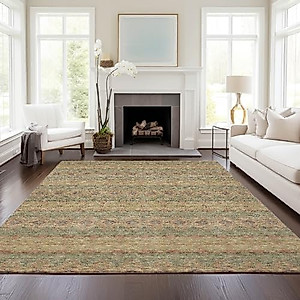 Addison Rugs Chantille ACN615 Green 9' x 12' Indoor Outdoor Area Rug, Easy Clean, Machine Washable, Non Shedding, Bedroom, Living Room, Dining Room, Kitchen, Patio Rug