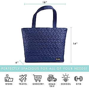 Fit & Fresh Insulated Lunch, Work, School Bag, Travel Purse, Navy