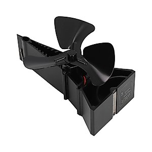 Hilitand Fireplace Fan, 3 Blade Wood Stove Fan, Thermal Sensing Powered Low Noise Aluminum Alloy Thermoelectric Fan, for Coal, Pellet or Wood, Valves