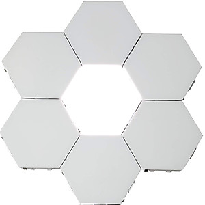 Penophiary RGB Color Changing Hexlight Modular Touch Lights Panels Wall Lighting Night Light Magnetic Hexagonal Honeycomb LED (6 Pcs)
