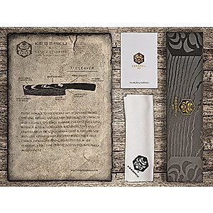 KESSAKU Nakiri Knife - 7 inch - Samurai Series - Asian Vegetable Cleaver - Razor Sharp Kitchen Knife - Forged 7Cr17MoV High Carbon Stainless Steel - Wood Handle with Blade Guard