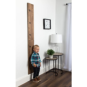 Kate and Laurel Growth Chart 6.5' Wood Wall Ruler, Rustic Brown