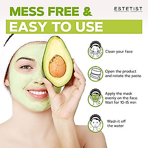 Avocado Clay Mask Stick Set Deep Pore Cleanser Blackhead Remover Replenishing Moisture Oil Control and Balance Skin Detoxifying Anti-Acne Treatment Skin Care for All Skin Types Pack of 3