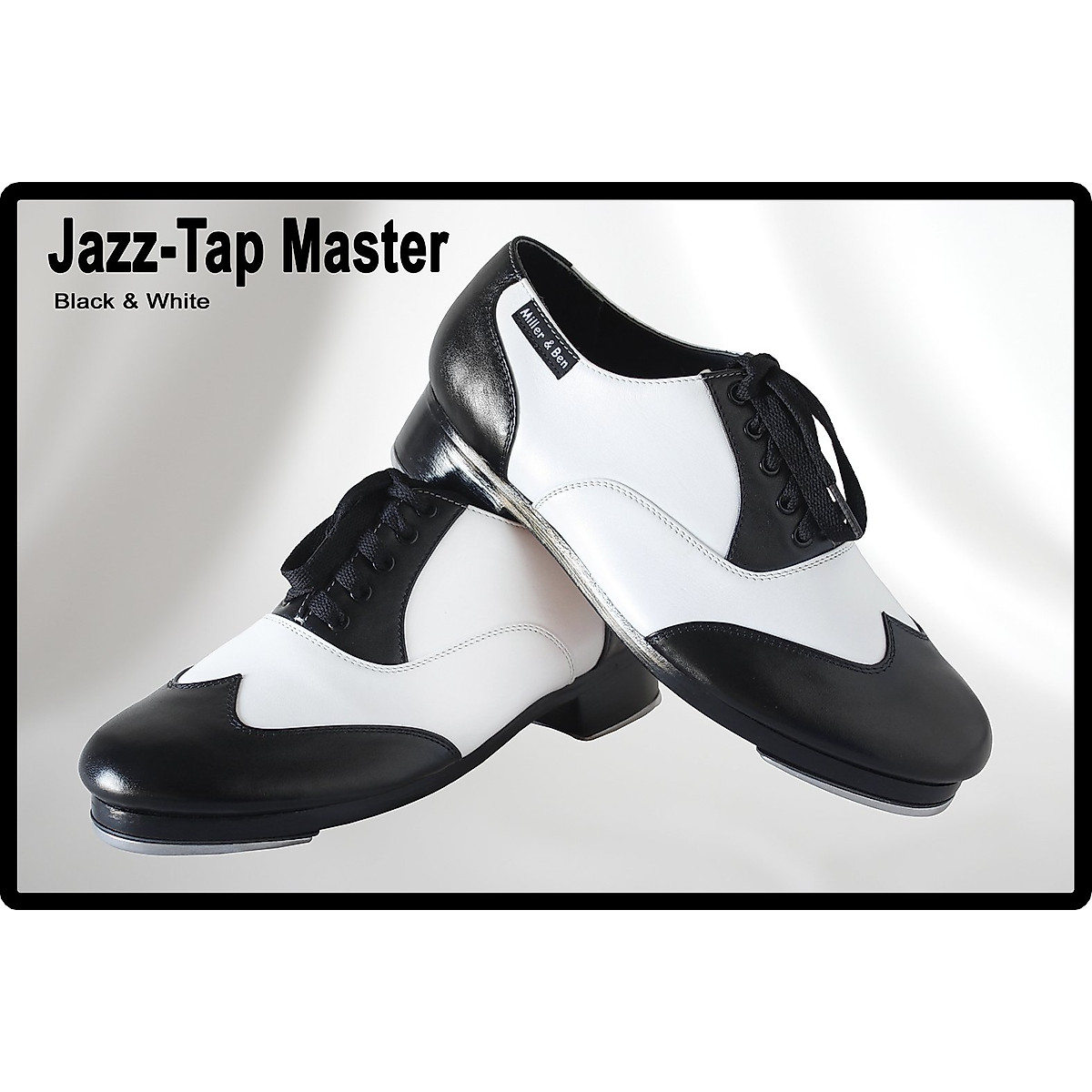 Miller & Ben Tap Shoes; Jazz-Tap Master; Black & White Professional Tap Shoes (38 EU)