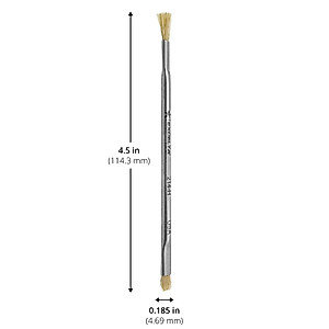Excelta Anti-Static Applicator Brush, 4.5 Inch, 0.19 Inch Tip, Soft Horse Hair, Heat Resistant Up to 370 Degrees, Precision Electronics Cleaning, Superior