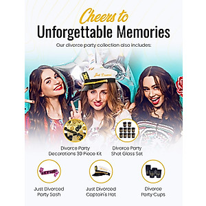 Divorce Party Sash"Newly Single Milf" Red with Black Lettering, Funny Divorcee Divorced Gifts for Women, Happy Divorce Party Decorations, Favors, Gifts, Decoration, Supplies Set Decor Queen