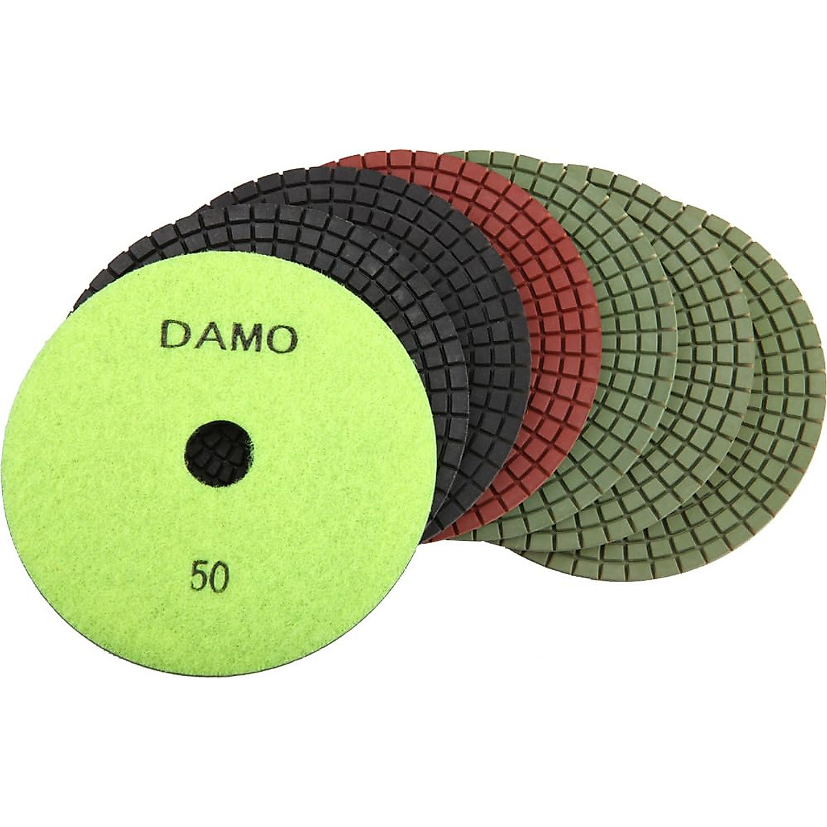 DAMO Variable Speed Stone Polisher 5" Concrete Polisher Grinder Wet Polishing Kit for Granite Concrete Countertop Floor