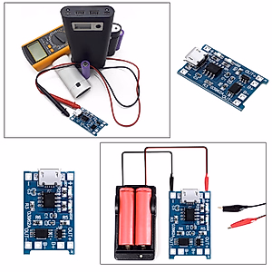 Weewooday Charging Module Battery Charging Board with Battery Protection BMS 5v Micro USB 1a Lithium Charge Module(40 Pieces)