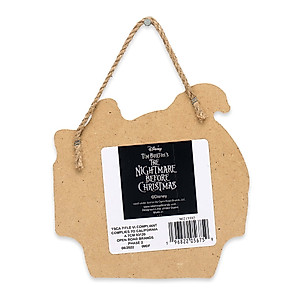 Disney The Nightmare Before Christmas Roll The Dice Oogie Boogie Hanging Wood Wall Decor - Spooky Oogie Boogie Sign for Halloween