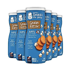 Gerber Baby Snacks Puffs, Sweet Potato, 1.48 Ounce (Pack of 6)