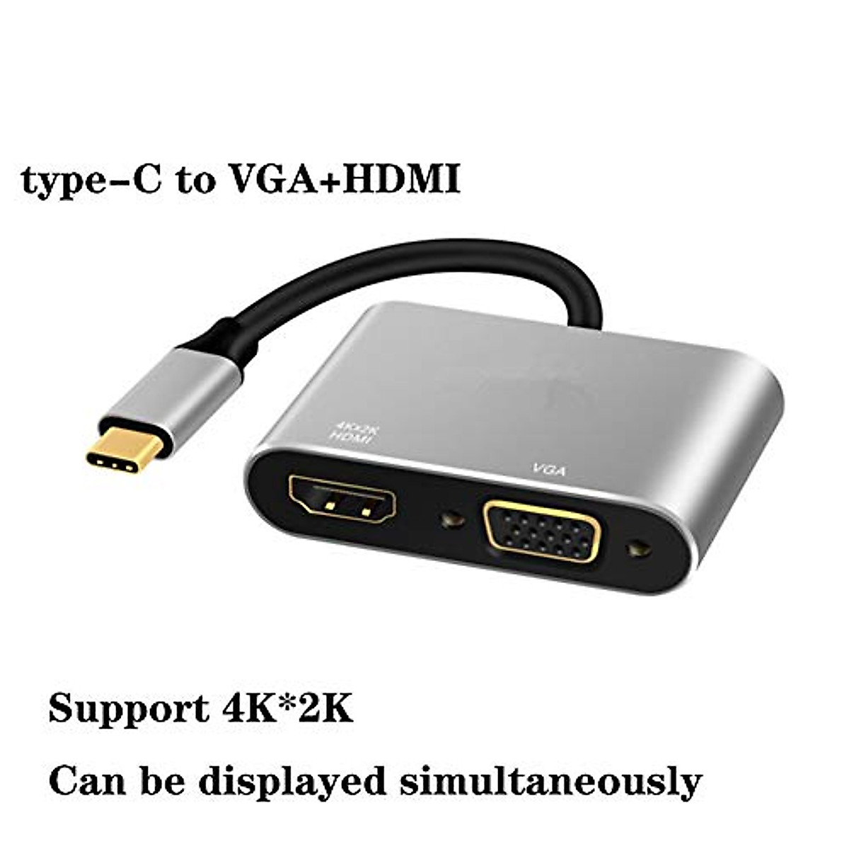 XUNMAIFHB Portable Docking Station,USB C 2-in-1 Type-c to hdmi, vga Type C to HDMI HD Adapter Cable USB3.1 Fast Transmission