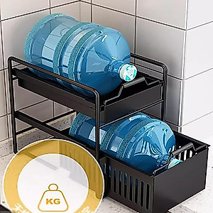 Under Sink Organizers And Storage, Pull Out Cabinet Organizer 2 Tier Under Sink Slide Out Storage Shelf Sliding Storage Wire Basket Drawer