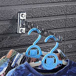 Stainless Steel Wall Mounted Clothes Hanger Clothes Rack Warrobe Organizer Drying Rack Clothes Hanger(8 Holes)