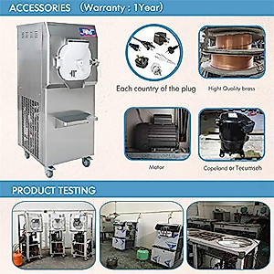 Kolice ETL certificate commercial hard ice cream machine gelato ice cream making machine Italian water ice maker-Italy designed extra strong door, 9-11 gal per hour