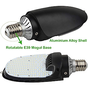 115W LED Corn Retrofit Lamps, Rotatable E39 Mogul Base, 5000K 15500 LM (400-500W MH Equiv.) 180° Commercial LED Paddle Bulb for Retrofitting Parking Lot Wall Pack Flood Lighting Fixtures (8)