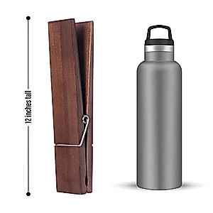 Avocrafts Clothespin Bath Towel Holder, Bathroom Towel Holder, Jumbo Clothespin Towel Hook (2 Pack)