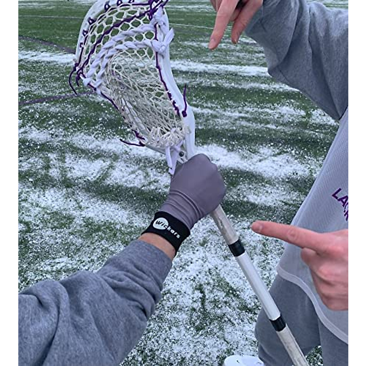 Wickers Lacrosse Glove Liners (Large, Gray)