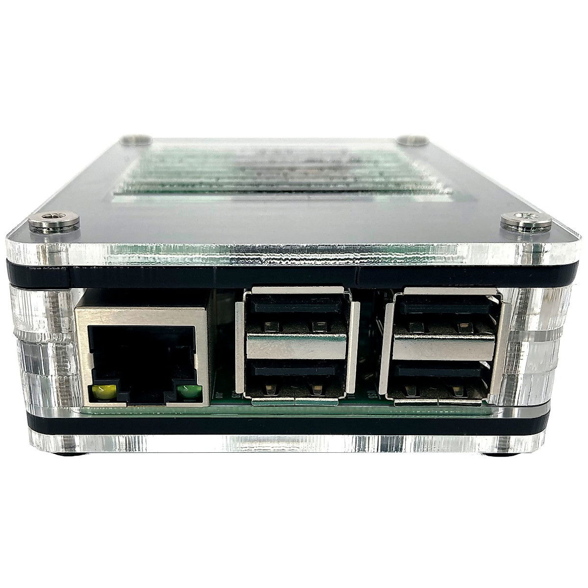 C4Labs Zebra PoE + Case Kit for Raspberry Pi 4B or 3B+ and PoE+ HAT or Official PoE Hat - Black Ice