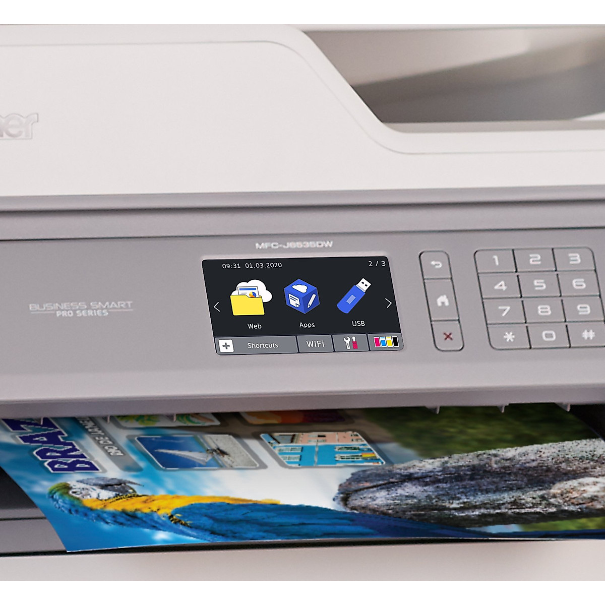 Brother MFC-J6535DW All-in-One Color Inkjet Printer, Wireless Connectivity, Automatic Duplex Printing, Amazon Dash Replenishment Ready