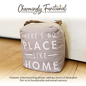 Pavilion Gift Company 72157 No Place Like Home Door Stopper, 5 by 6-Inch , Gray