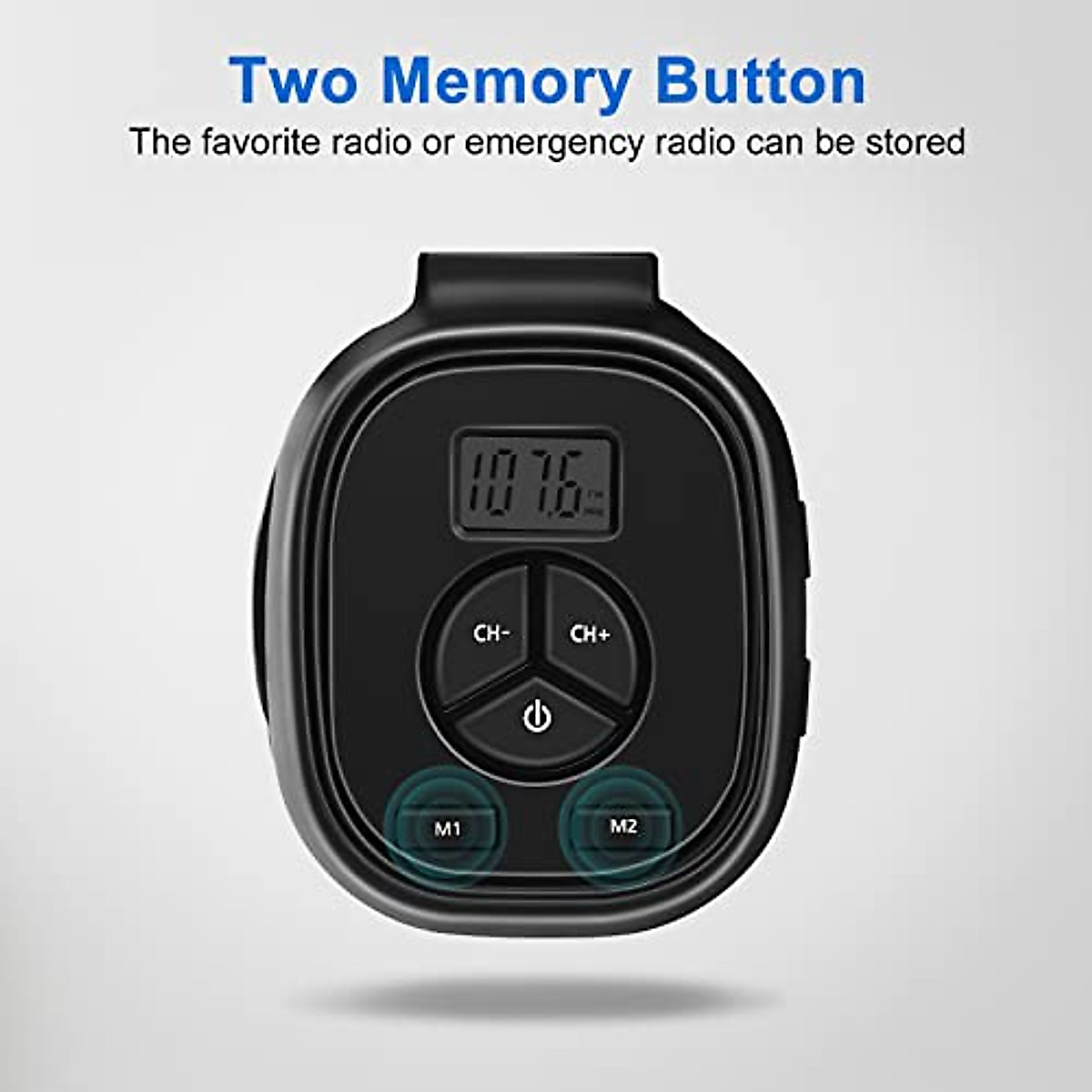 Portable Digital Personal FM Radio Headphones Ear Muffs with Best Reception, Battery Powered Wireless Headset with Build in Radio for Walking, Jogging and Daily Works