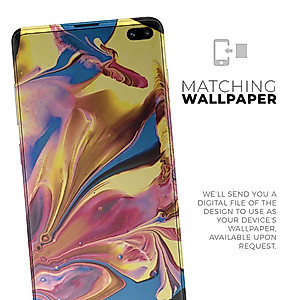 DesignSkinz Liquid Abstract Paint V11 Protective Vinyl Decal Wrap Skin Cover Compatible with The Samsung Galaxy S20 (Screen Trim & Back Glass Skin)