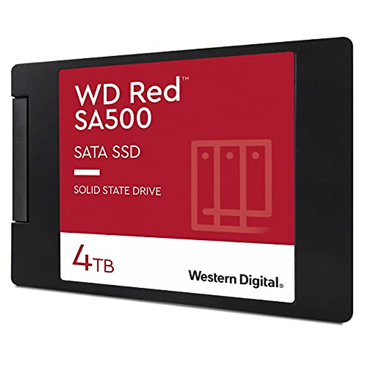 Western Digital 4TB WD Red SA500 NAS 3D NAND Internal SSD - SATA III 6 Gb/s, 2.5"/7mm, Up to 560 MB/s - WDS400T1R0A, Solid State Hard Drive