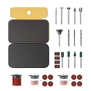 HOTO Rotary Tool Accessories Kit, 60 Pcs Accessories, Sanding, Grinding, Cutting, Drilling, Sharpening, Carving, Engraving