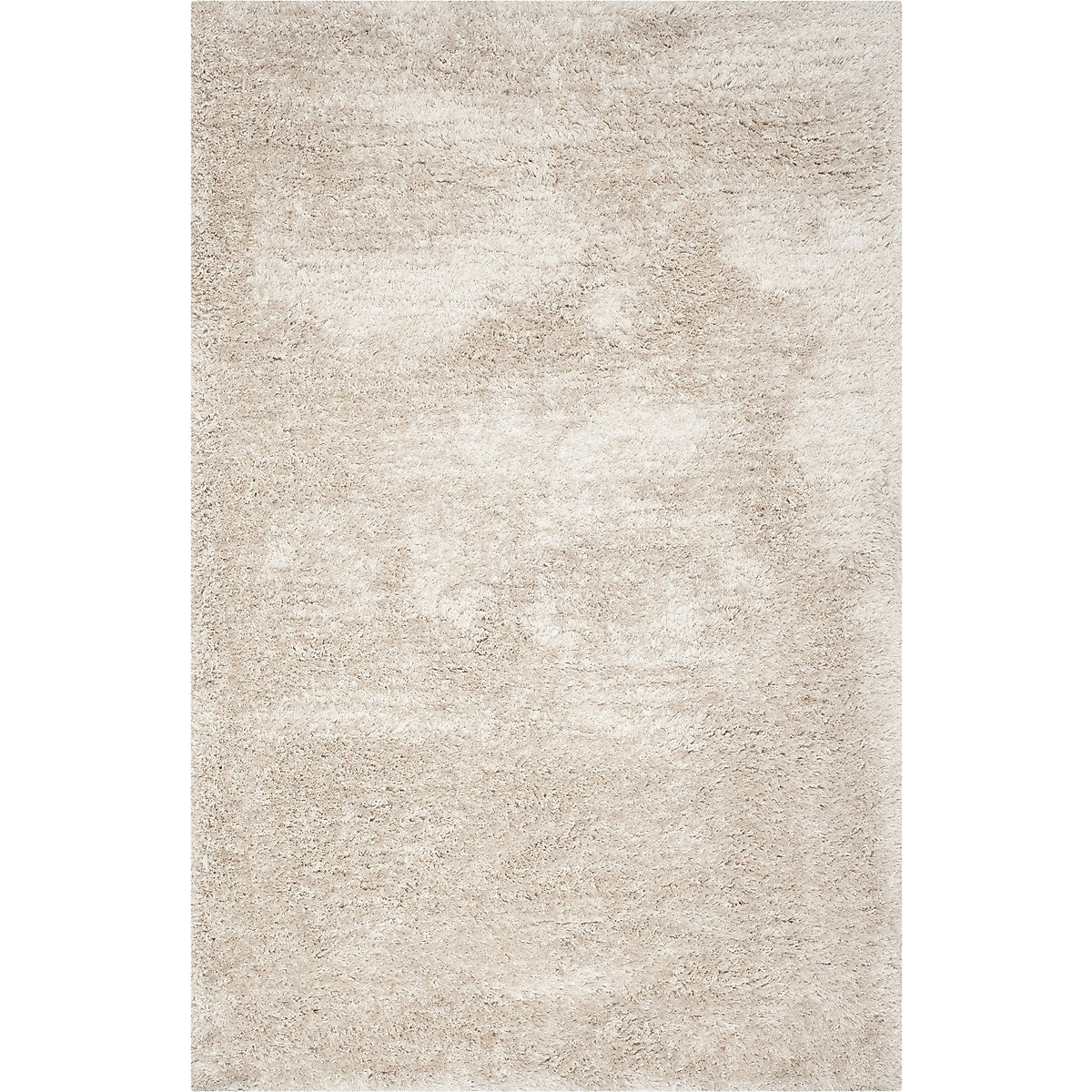 SAFAVIEH South Beach Shag Collection Area Rug - 8' x 10', Champagne, Handmade, 1.8-inch Thick Ideal for High Traffic Areas in Living Room, Bedroom (SBS562C)