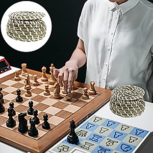 ULTNICE Mini Woven Baskets with Lids: Round Small Seagrass Serving Basket Box Natural Storage Bin Tabletop Organizer Jar for Jewelry Chess Toys S