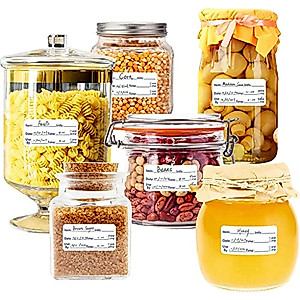 Kinteshun Food Storage Labels,Removale Dissolvable Food Preservation Sticker Label to Glass Plastic Metal Food Containers Jars for Kitchen Restaurant Food Storage Organization(500pcs,2x1")