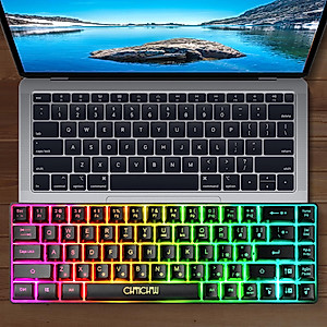 60% Gaming LED Keyboard RGB 68 Keys Layout Wired Keypad with 10 Preset Effects Mechanical Switch Feel Compatible with PC Mac Linux Xbox one PS4 PS5