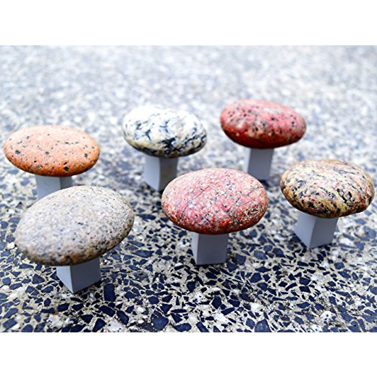 10 Pcs Kitchen Cabinet pull handles. Stone furniture. Sea Stone knobs and pulls.