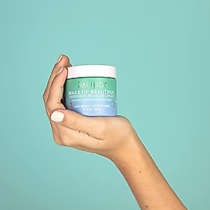 Pacifica Beauty, Wake Up Beautiful Overnight Retinoid Night Face Cream, Moisturizer for Dry and Aging Skin, Gentle for Sensitive Skin, Hyaluronic Acid + Melatonin, Clean, Vegan & Cruelty Free