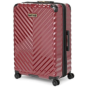 Karl Lagerfeld Paris Women's Suitcase Spinner Wheels Hardside, Burgundy, One Size