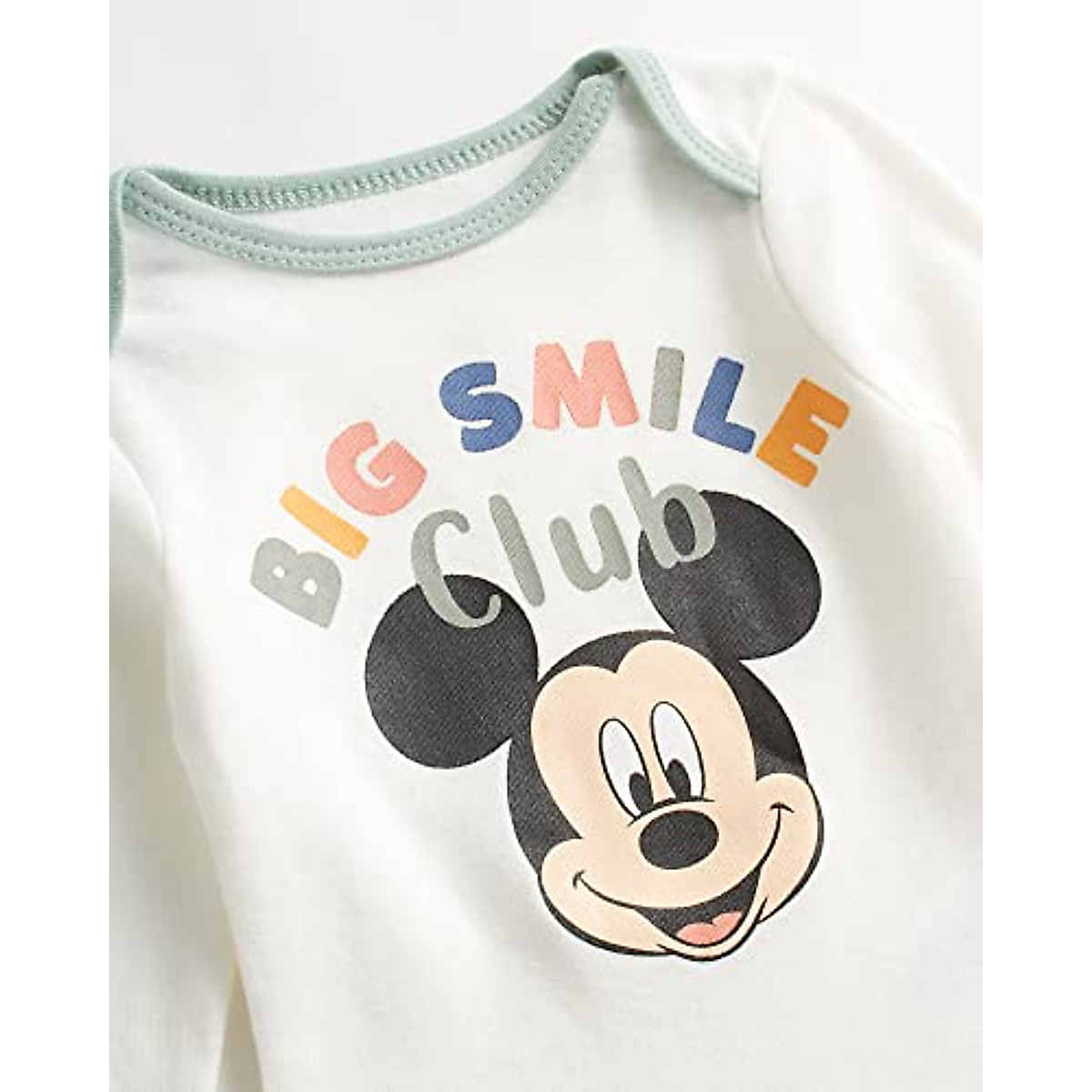 Disney Baby Boys' 3 or 4 Piece Layette Set - Bodysuit, Pants, Hat, Booties - Mickey Mouse, Toy Story, Pooh (0-9M), Size 6-9 Months, Mickey Jade