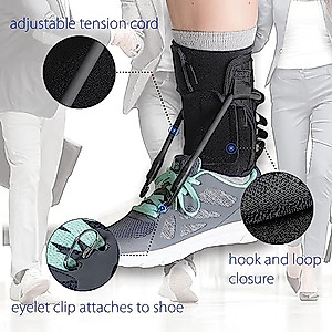 Core Products FootFlexor Foot Drop Brace for Walking, Soft Ankle Foot Orthosis for Men and Women - Medium/Large