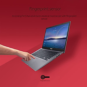 ASUS 2023 F415JA 14'' FHD IPS VivoBook Laptop PC Intel 2-Core i3-1115G4 8GB DDR4 128GB NVMe SSD Intel UHD Graphics USB-C Backlit Keyboard WiFi AC HDMI Fingerprint Windows 11 Pro w/RE 32GB USB