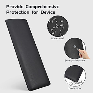 CaseBuy PU Leather Keyboard Sleeve Cover Case for 2024 Apple Magic Keyboard with USB-C & 24" iMac Magic M1 M3 M4 Chip A2520 A1843 & 2022 Mac Studio with Numeric Keypad Accessories Bag Pouch - Black