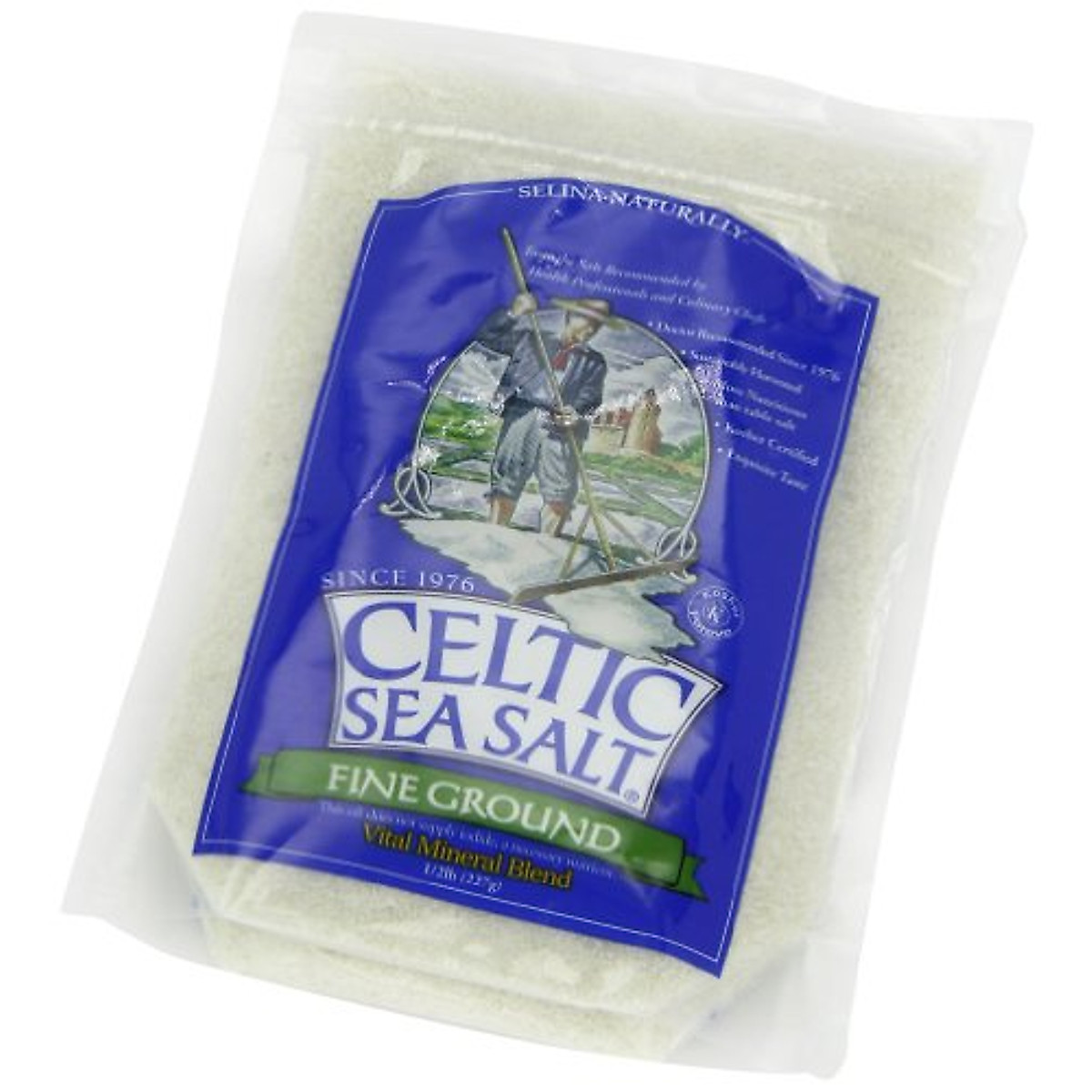 Celtic Sea Salt, Fine Ground Resealable Bag, 8 oz