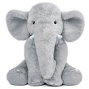 WEIGEDU 13" Gray Elephant Stuffed Animal - Plush Toy for Boys, Girls, Kids, Baby Shower, Bedtime, Birthday