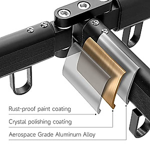 NesTidy Retractable Drying Rack, 3 x 25 L T-fold Clothes Drying Rack Space Saving with Towel Rod and Hanger Organizer, Wall Mounted Clothes Hanger Rack for Balcony, Laundry, Bathroom, Closet