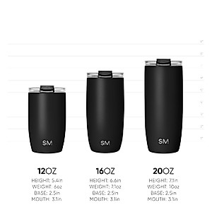 Simple Modern Travel Coffee Mug Tumbler with Flip Lid | Reusable Insulated Stainless Steel Cold Brew Iced Coffee Cup Thermos | Gifts for Women Men Him Her | Voyager Collection | 16oz | Almond Birch