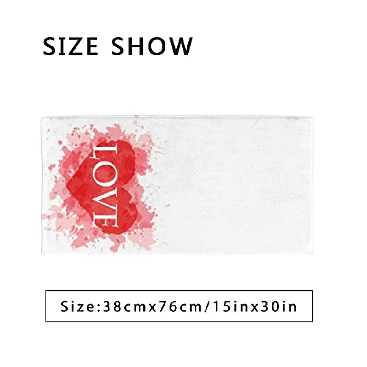 My Little Nest Heart Silhouette Paint Spots Hand Towels Soft Bath Towel Absorbent Kitchen Fingertip Towel Quick Dry Guest Towels for Bathroom Gym Spa Hotel and Bar 30 x 15 Inch