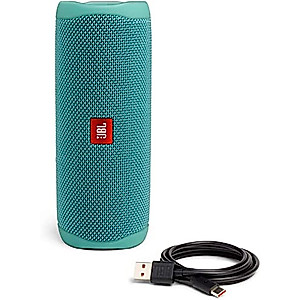 JBL Flip 5 Waterproof Portable Wireless Bluetooth Speaker Bundle with Hardshell Protective Carrying Case (Teal)