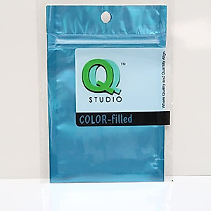 100PCS Matte Clear/Blue/Silver Metallic Mylar Foil Flat Ziplock Bags 9.5x17cm (3.7x6.7")