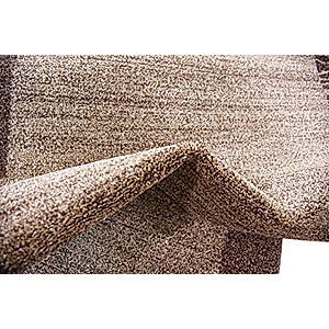 Unique Loom Del Mar Collection Area Rug - Sarah (2' 7" x 10' Runner, Dark Beige/ Brown)