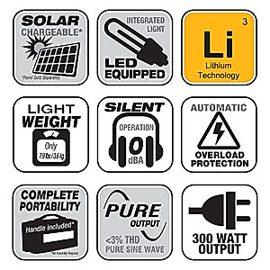 A-iPower Portable Power Station 300W with Lithium-Ion Battery, 288Wh Battery Power Supply for Home Emergency Use, CPAP, Camping, Weekend Trip and Fishing