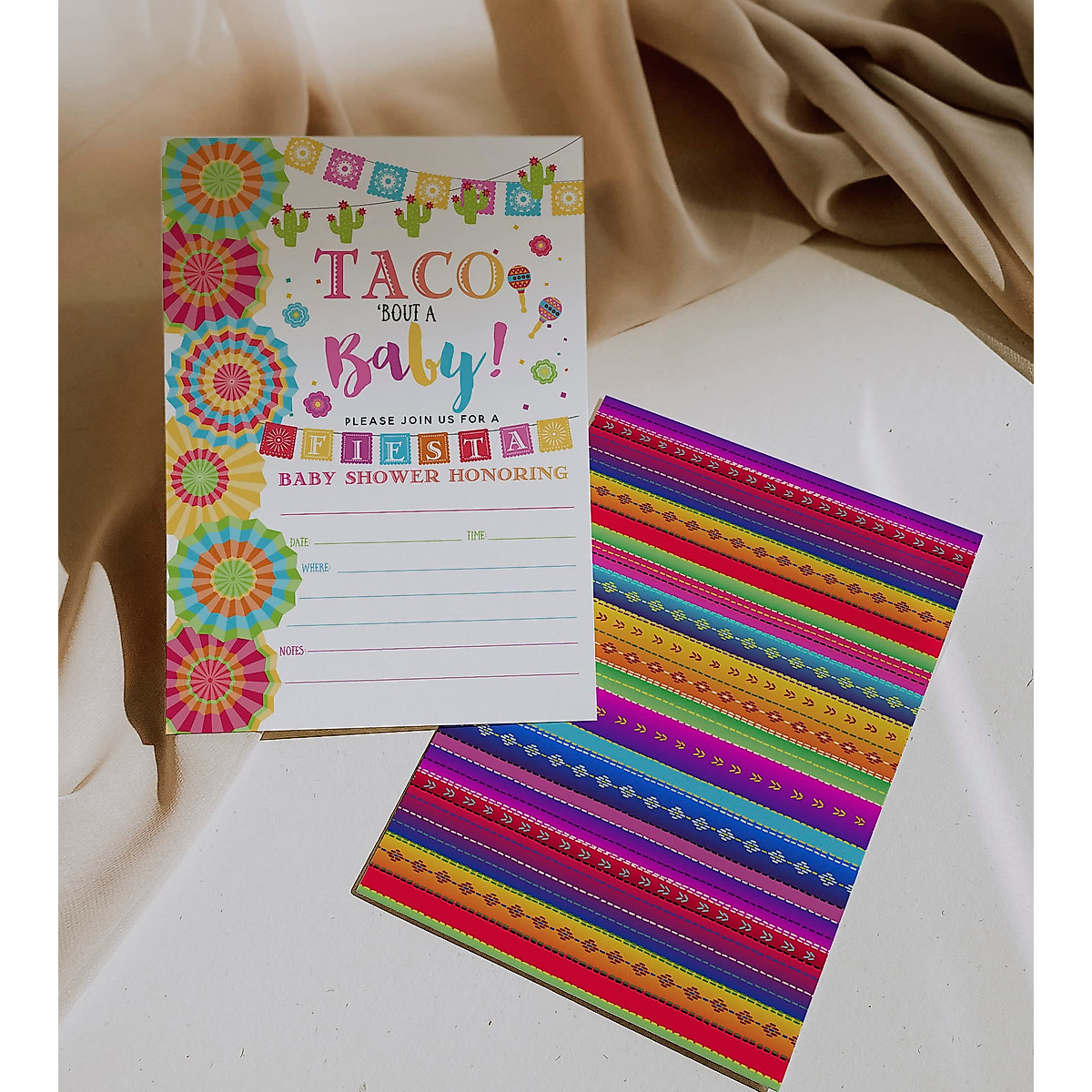 Your Main Event Prints Fiesta Baby Shower Invitation - Taco Baby Shower - Taco Bout A Baby Shower Invite - Fiesta Invitation - 20 Fill-in Invitations - Envelopes Not Included
