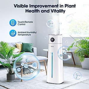 VCK 8L AI Smart Humidifier for Bedroom,Top Fill Cold Mist Humidifiers with 10 Adjustable Mist Levels, 50H Runtime, Auto Mode, 24H Timer, Whisper-Quiet Ultrasonic Humidifiers for Home Large Room Plant